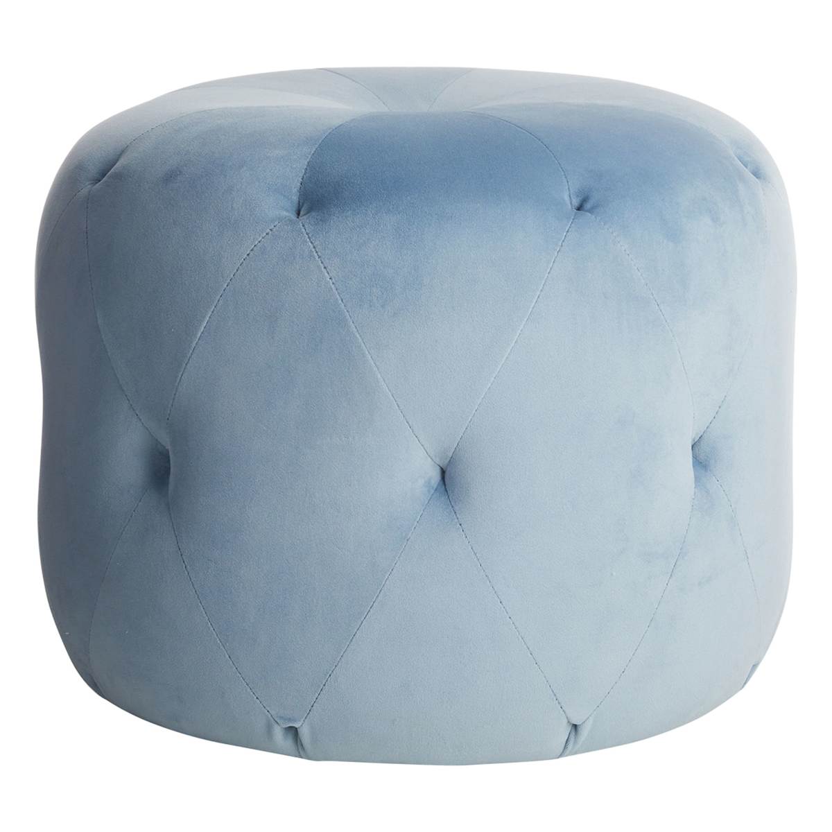 Providence Amelia Round Ottoman, Blue