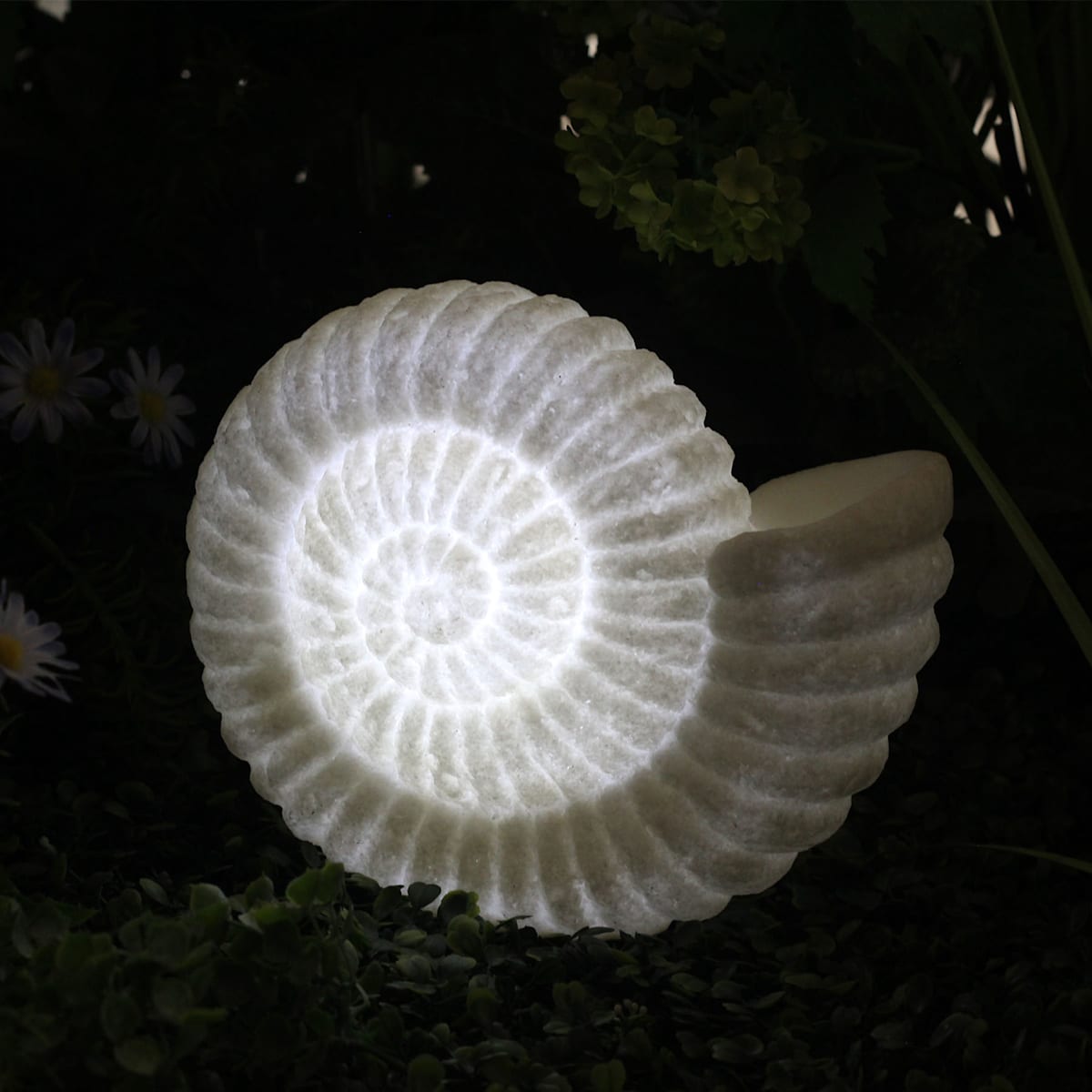 Ty Pennington Shell Sandstone Outdoor LED Garden Statue, 9" | At Home