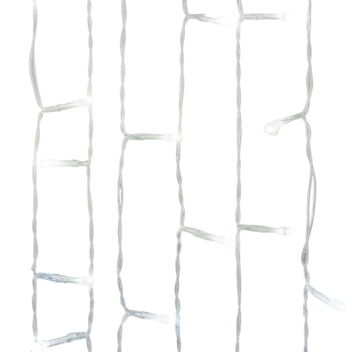 Clear White LED Curtain String Lights