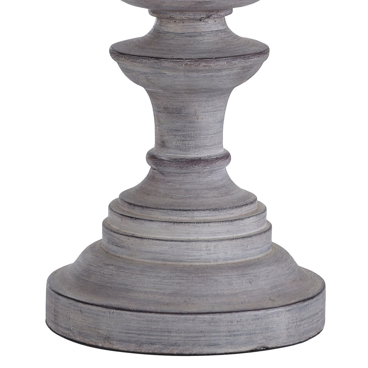 Grey Turned Leg Large Table Lamp Base, 28"