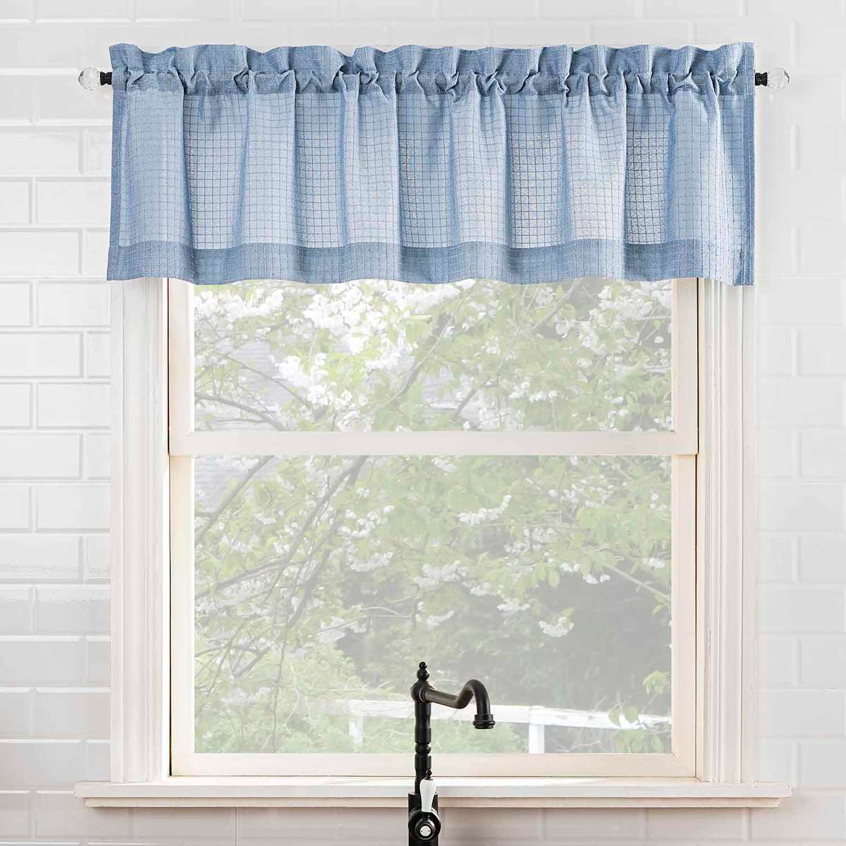 Wilton Chambray Small Curtain Valance, 54"