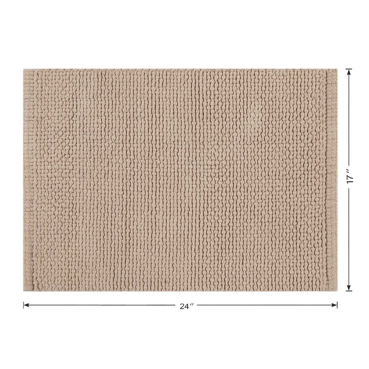 Honeybloom Stone Braided Cotton Bath Rug, 17x24