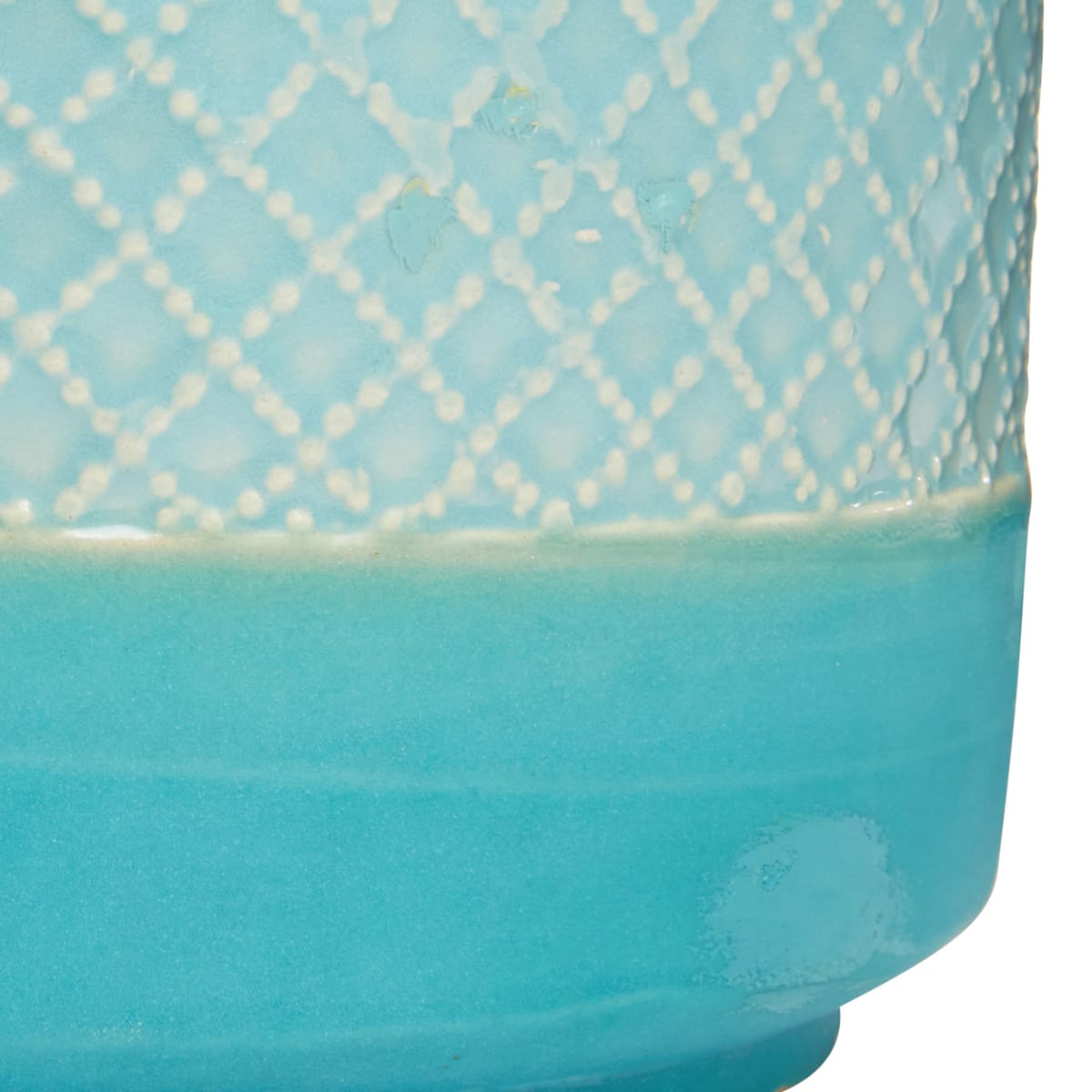 Indoor Blue Reactive Glaze Diamond Pot, Small | At Home