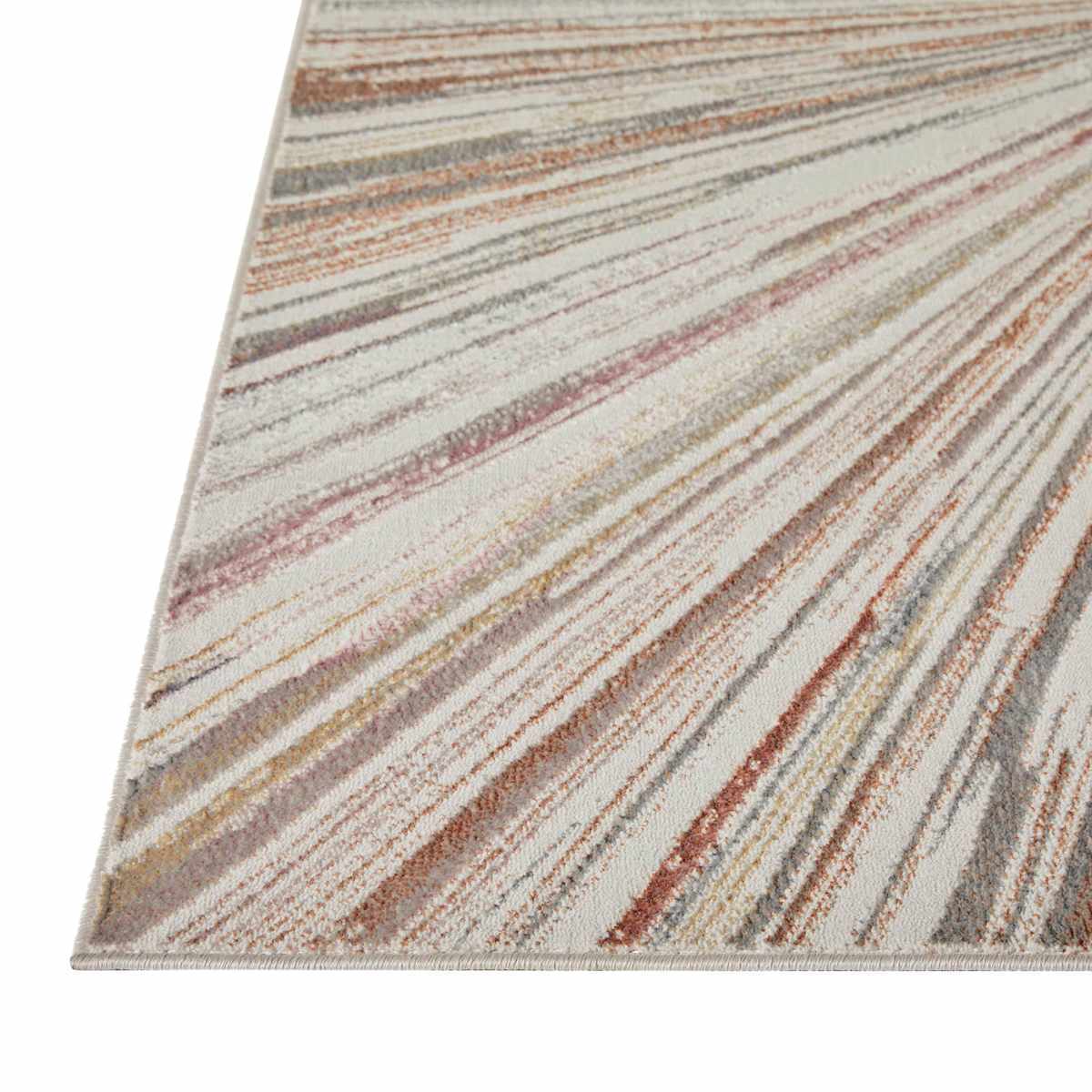 Crestline Neutral & Grey Abstract Burst Area Rug | At Home