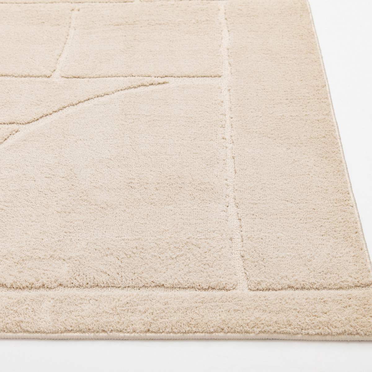 (D607) Crosby St. Athena Cosmo Cream High-Low Area Rug, 8x10