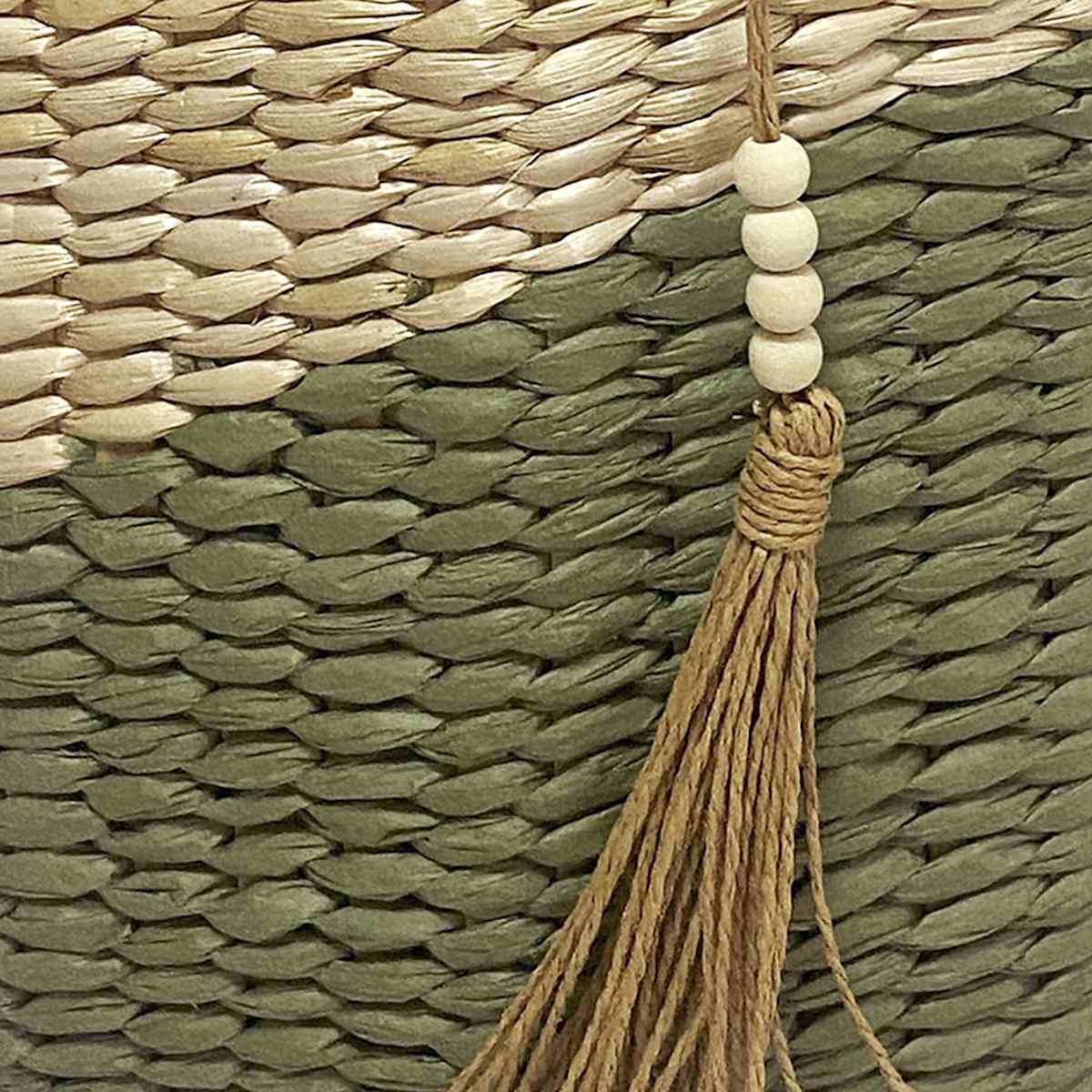 Sage Round Paper Storage Basket, Small