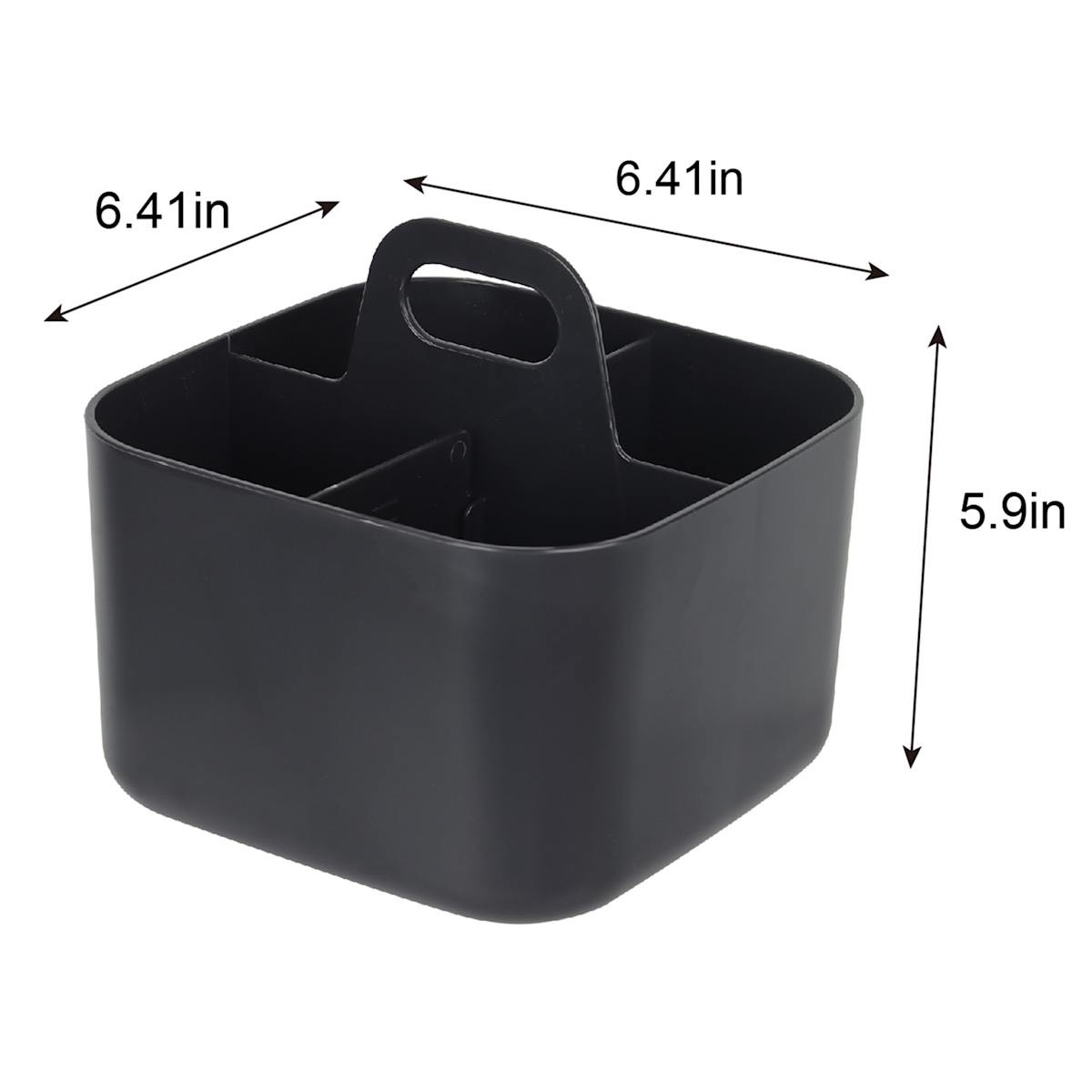 4-Compartment Office Caddy Organizer, Black