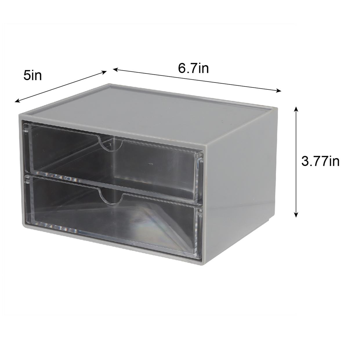 Stackable Desktop Drawer, Grey