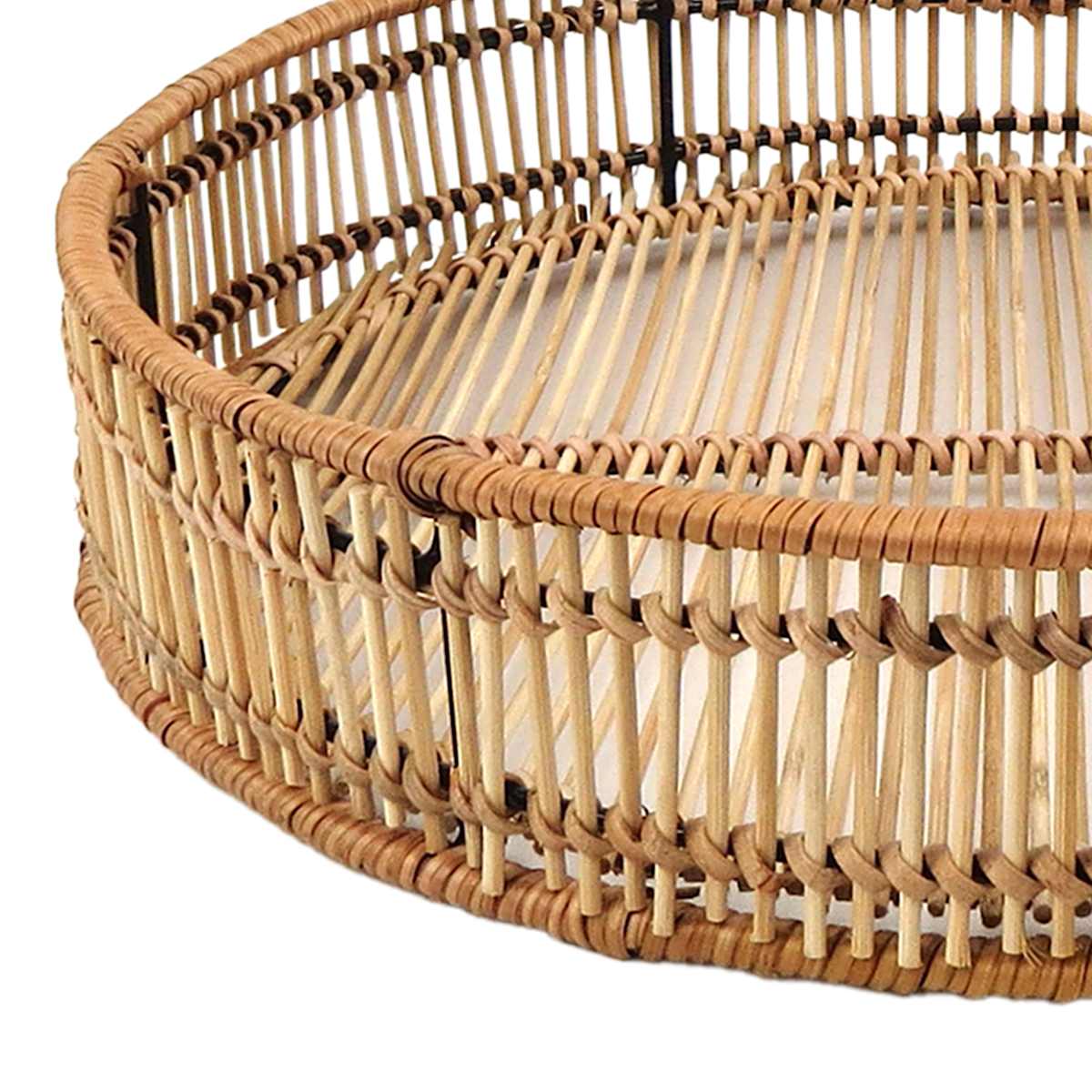 Round bamboo tray store