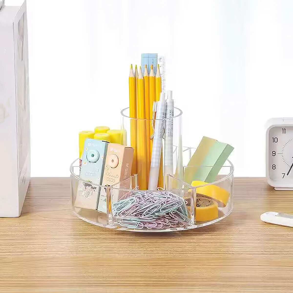 Round Rotating Cosmetic Organizer Clear | At Home