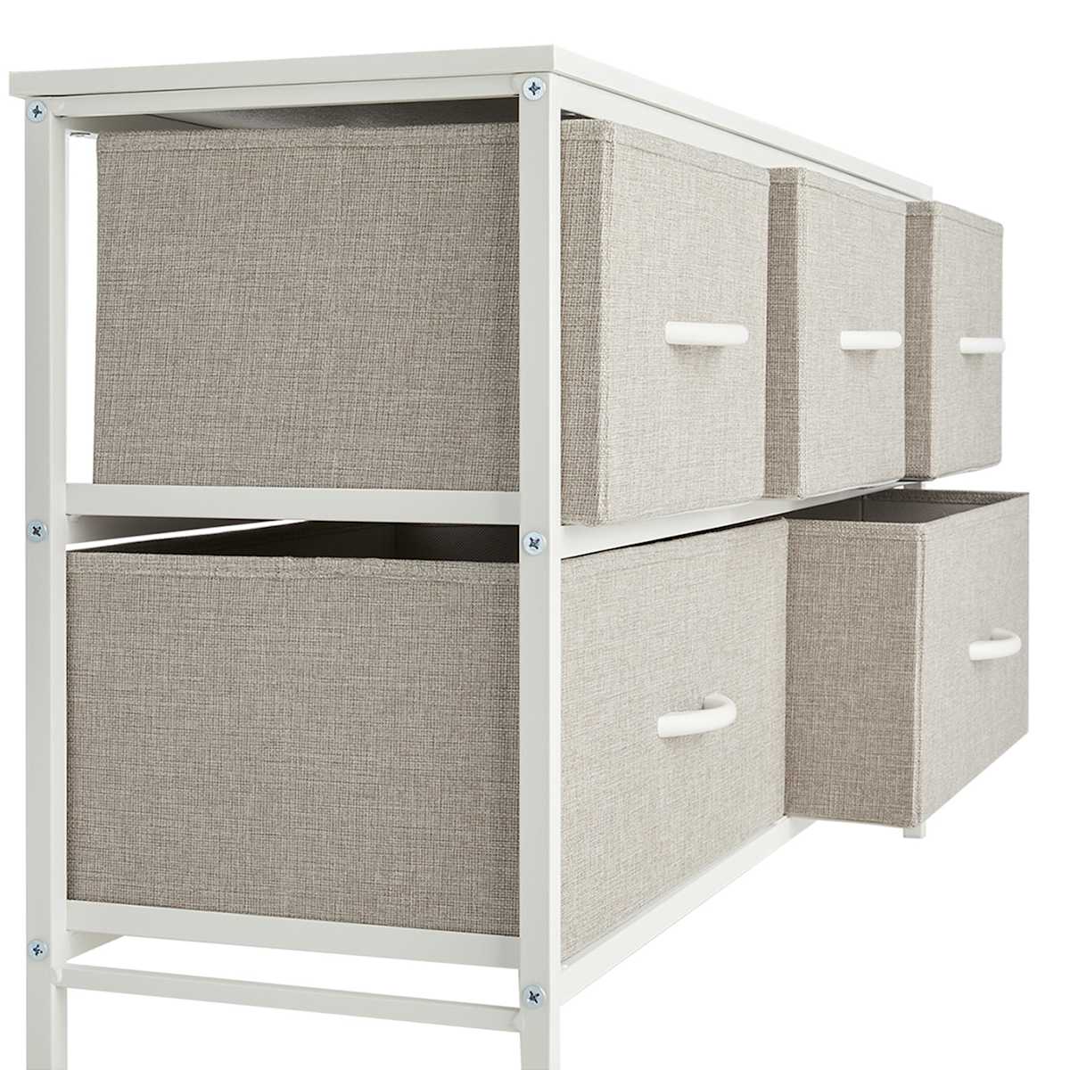 Seth 5-Drawer Storage Chest, Light Grey