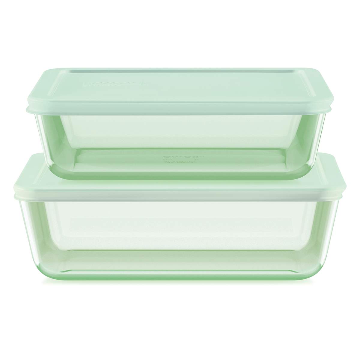 Pyrex 4-Piece Green Glass Rectangle Food Storage Value Pack