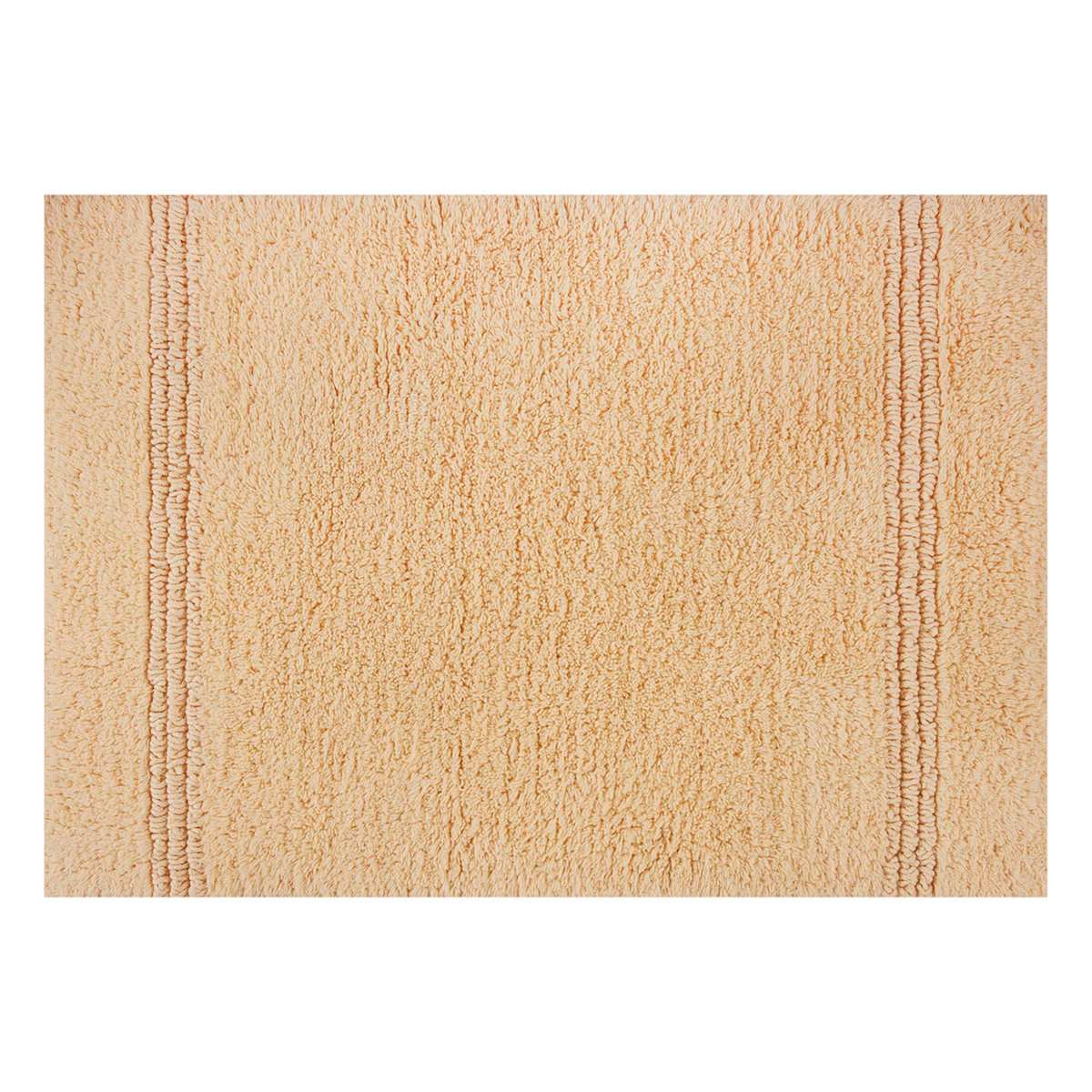 2-Pack Yellow Simple Stripe Bath Rug Set, 17x24 & 20x32