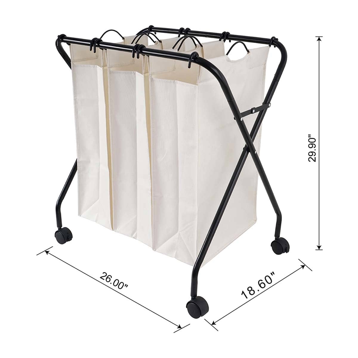 Triple Sorter Laundry Hamper