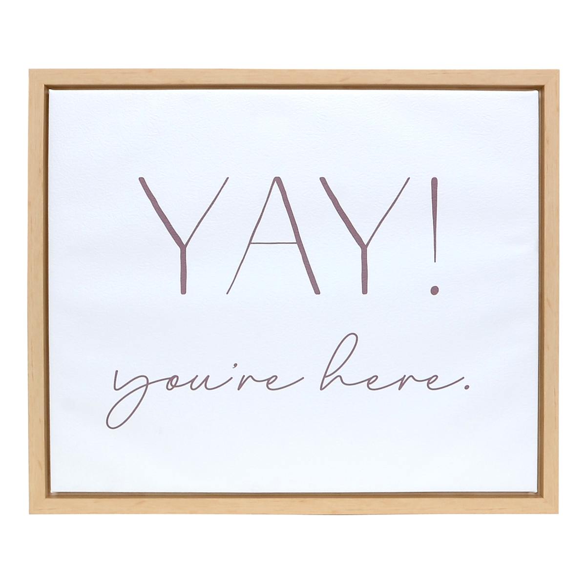 Honeybloom Framed Yay! Canvas Wall Sign, 22x18
