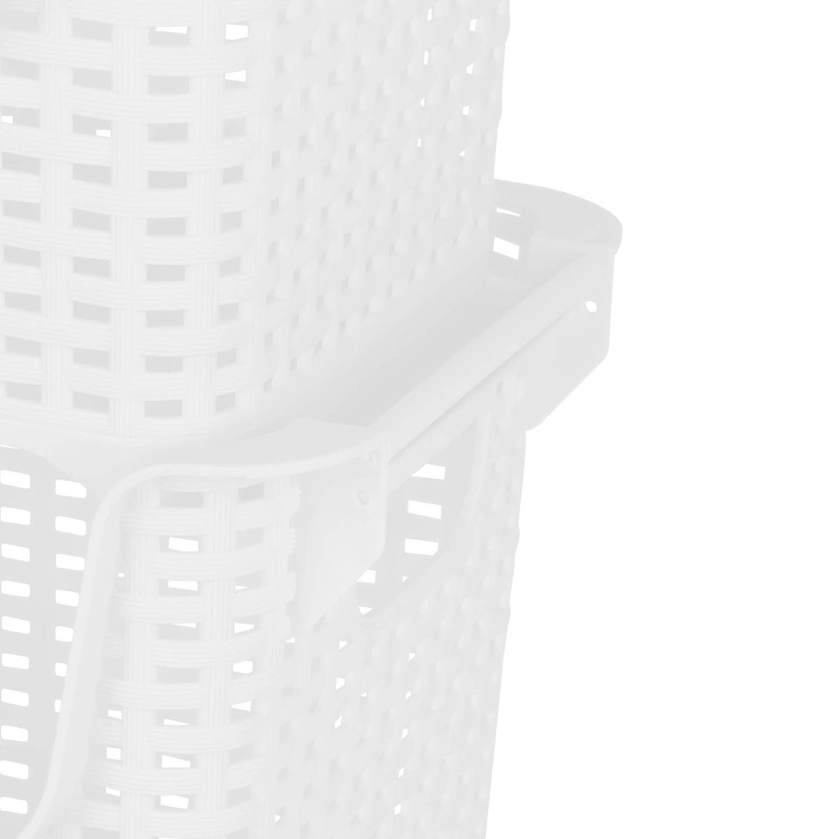 Crossover Weave Stackable Storage Basket, White