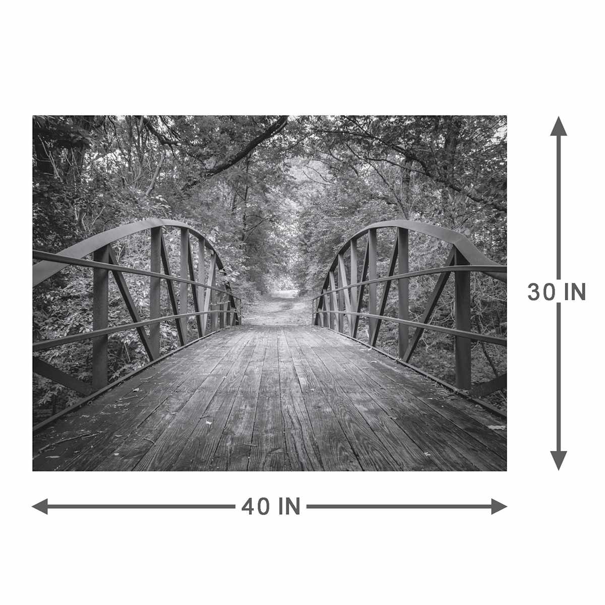 Forest Bridge Canvas Wall Art, 40x30 | At Home
