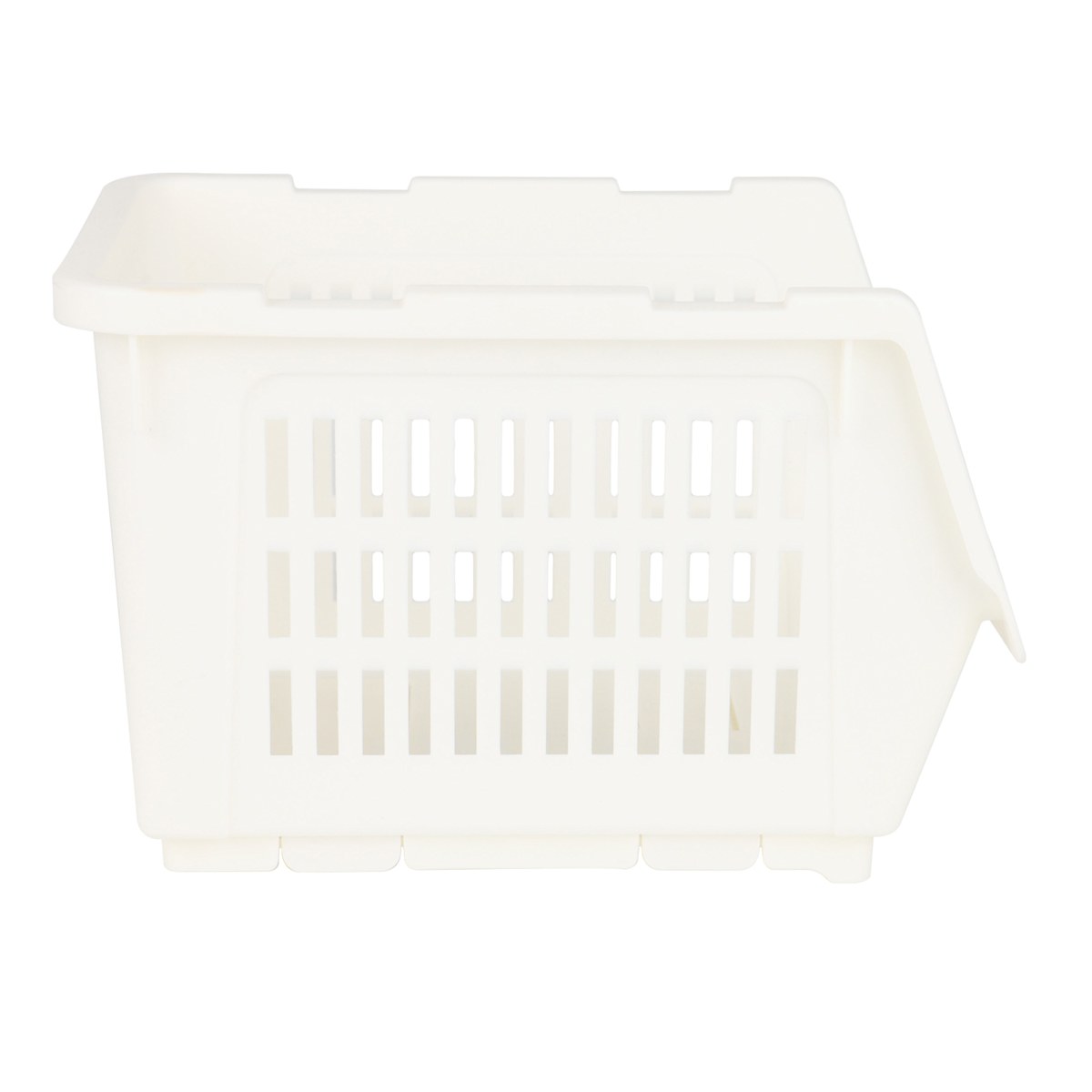 2-Pack White Stackable Storage Basket, Extra Small