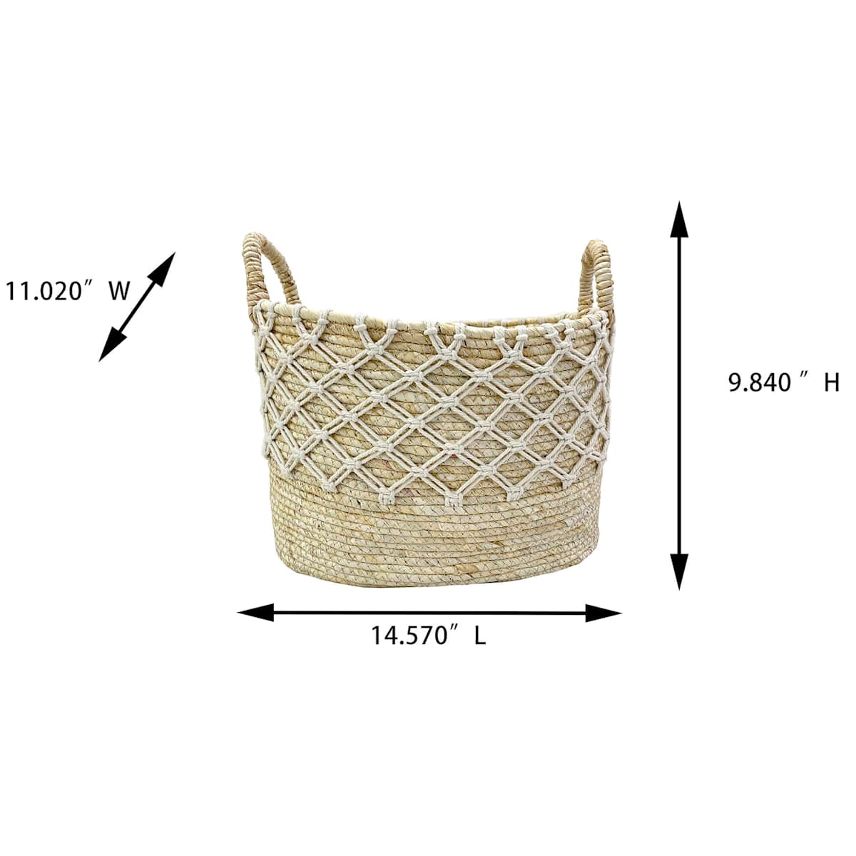 Macrame Maize Basket, Medium