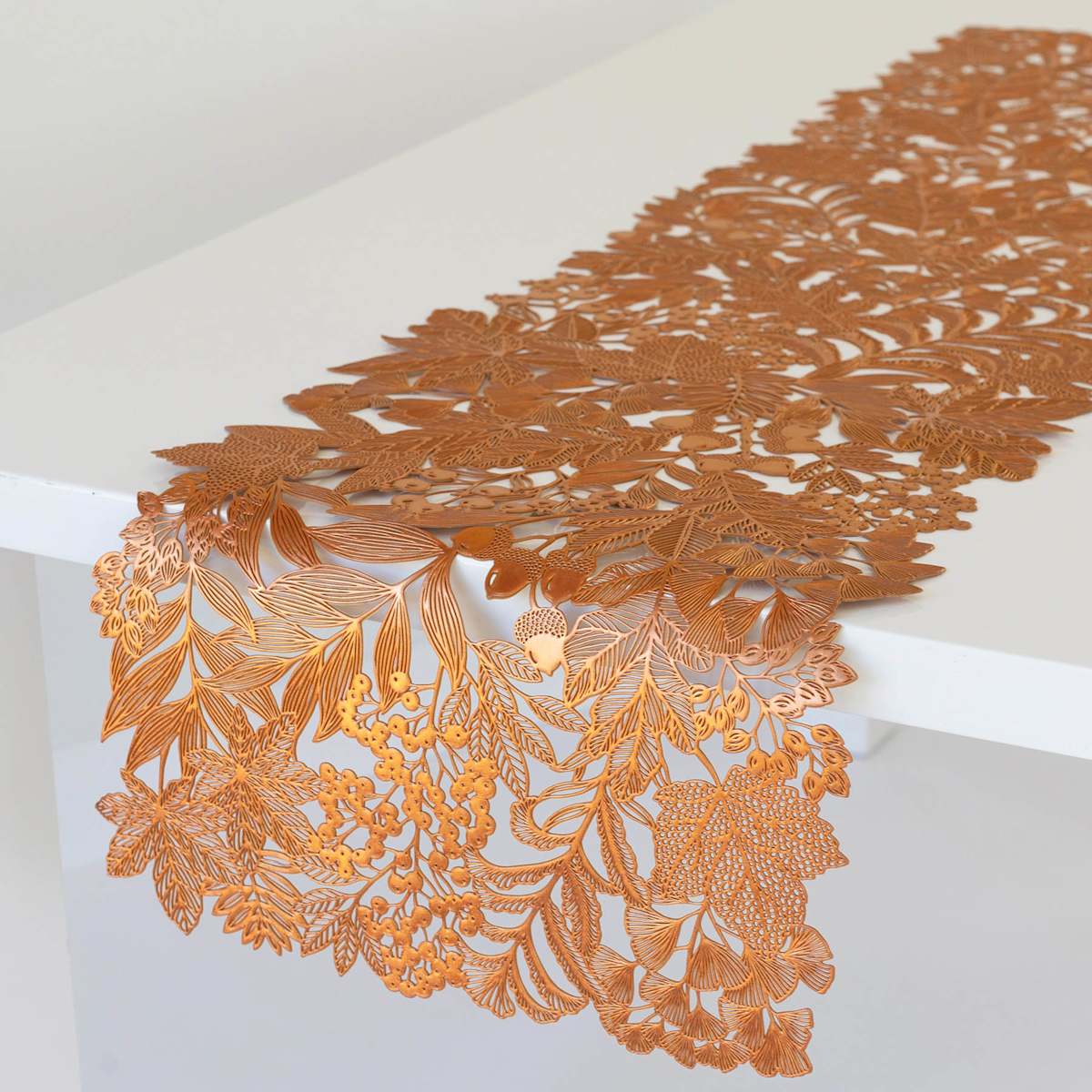 Homespun Harvest Leaf Vinyl Table Runner | At Home