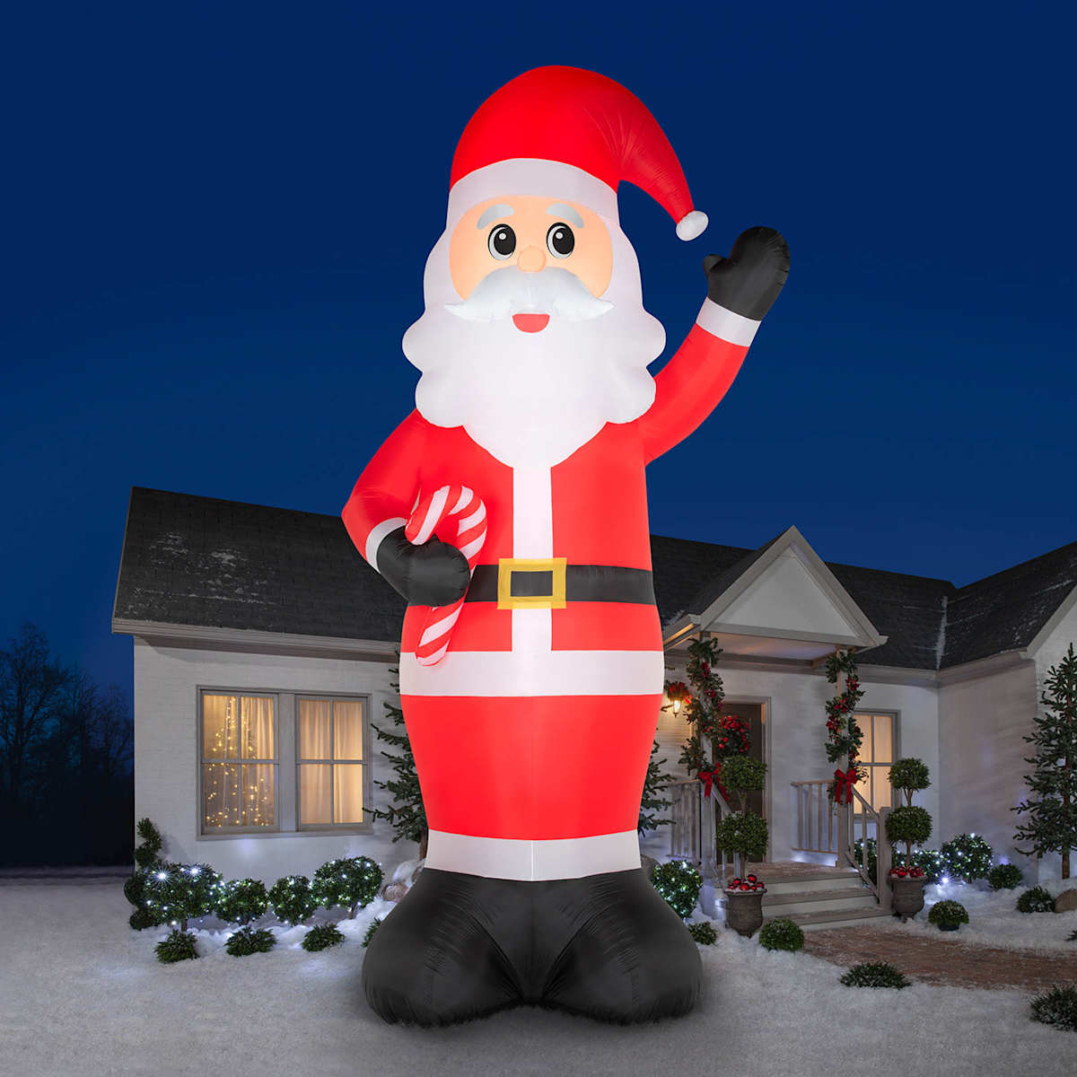 Airblown Colossal Waving Santa Inflatable 20' | Fun Holiday Yard Decor ...
