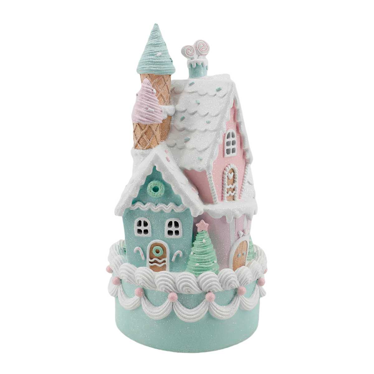 Mrs Claus Bakery Ice Cream Cake LED Castle 14in | Christmas Indoor ...