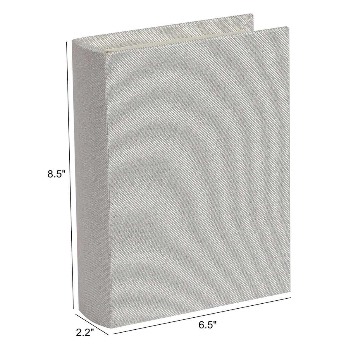 Cream Linen Book Box, 9"