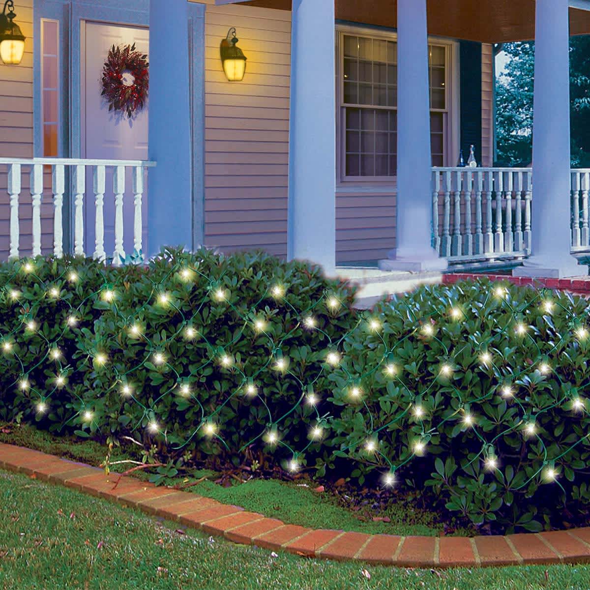 Net lights for bushes store