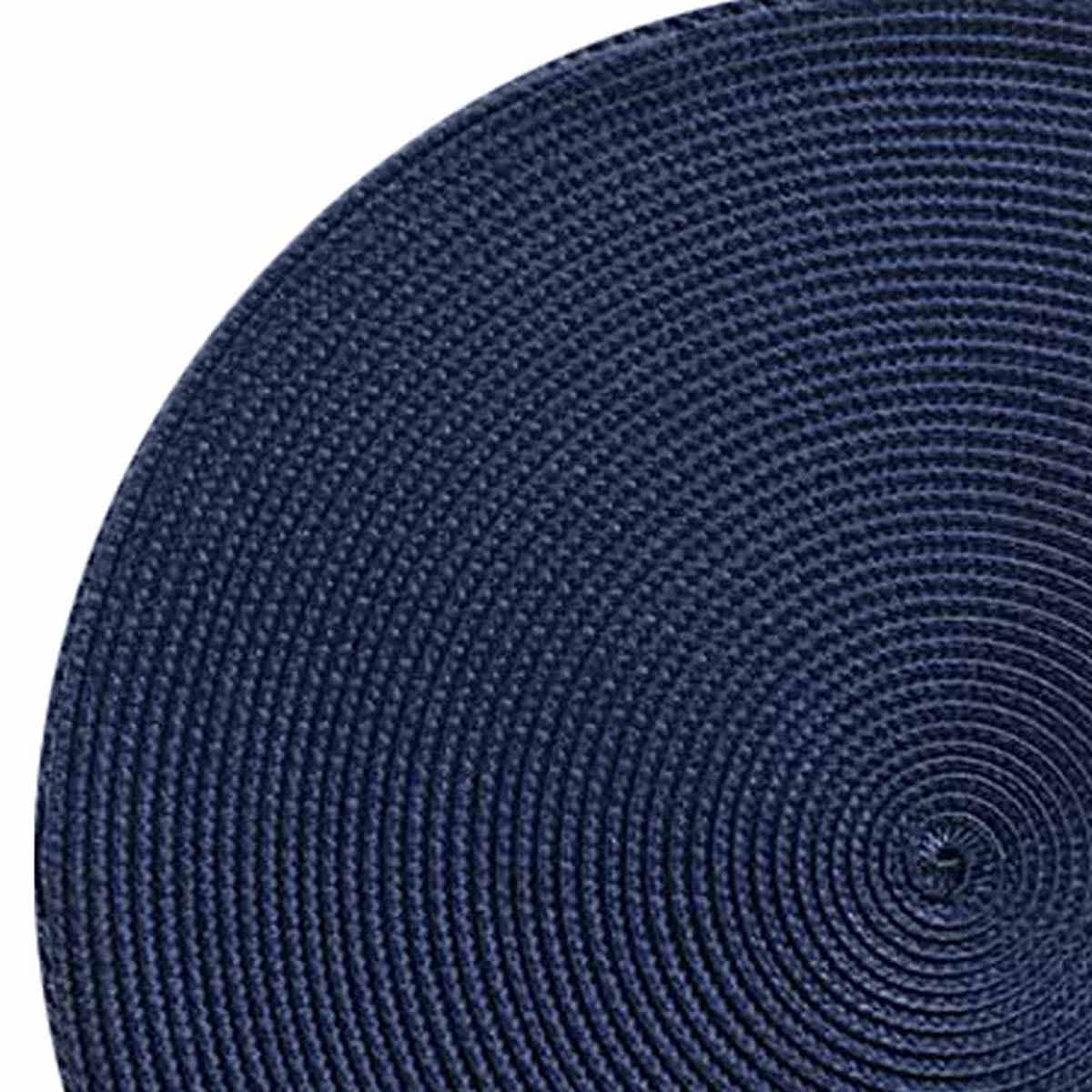 Veranda Set of 6 Midnight Blue Placemats, 15"