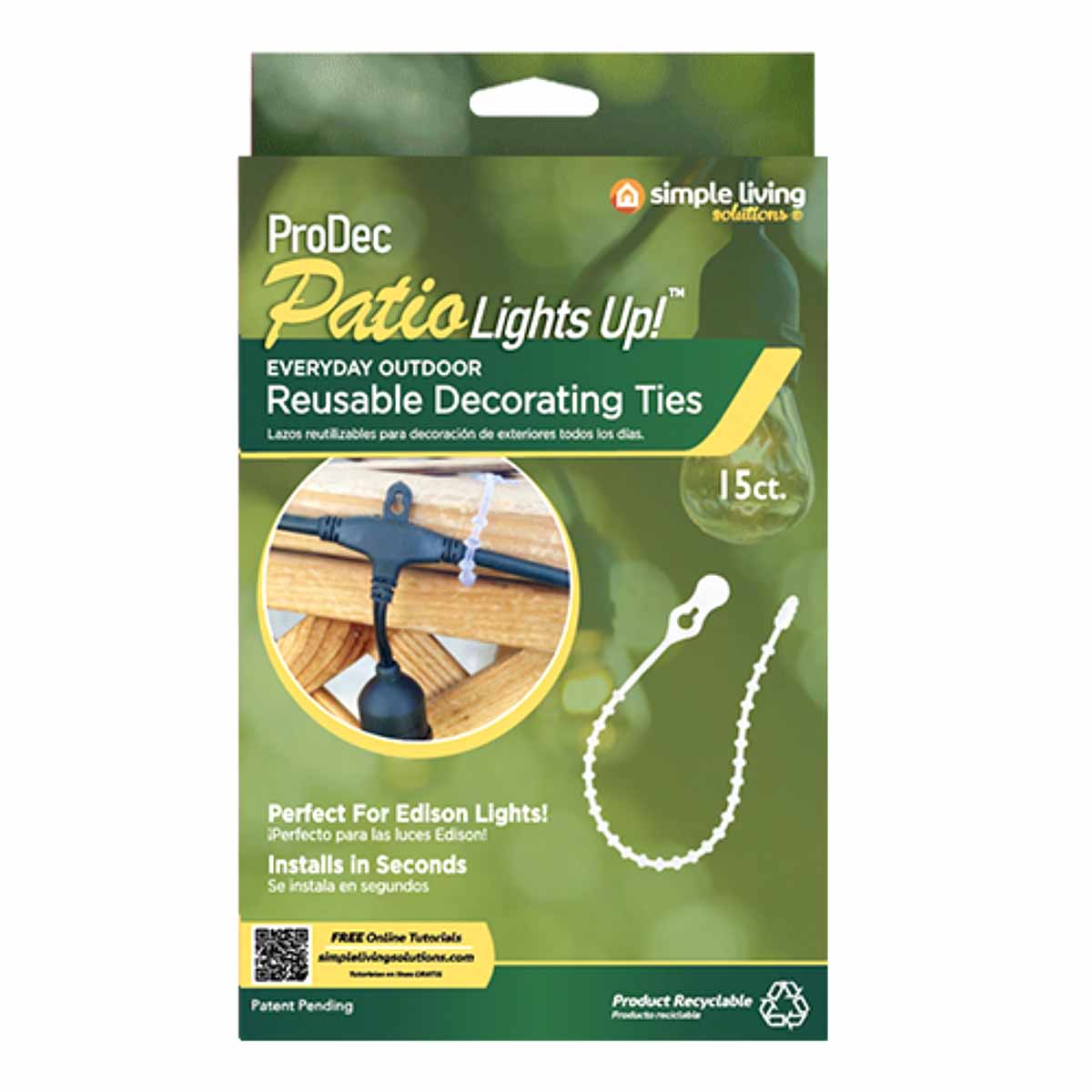 Simple Living 15-Count Reusable Ties | At Home