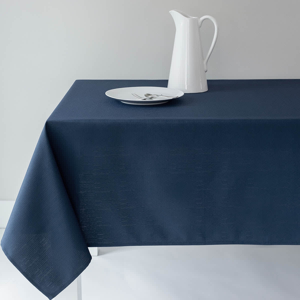 Basics Solid Navy Blue Tablecloth, 60x84