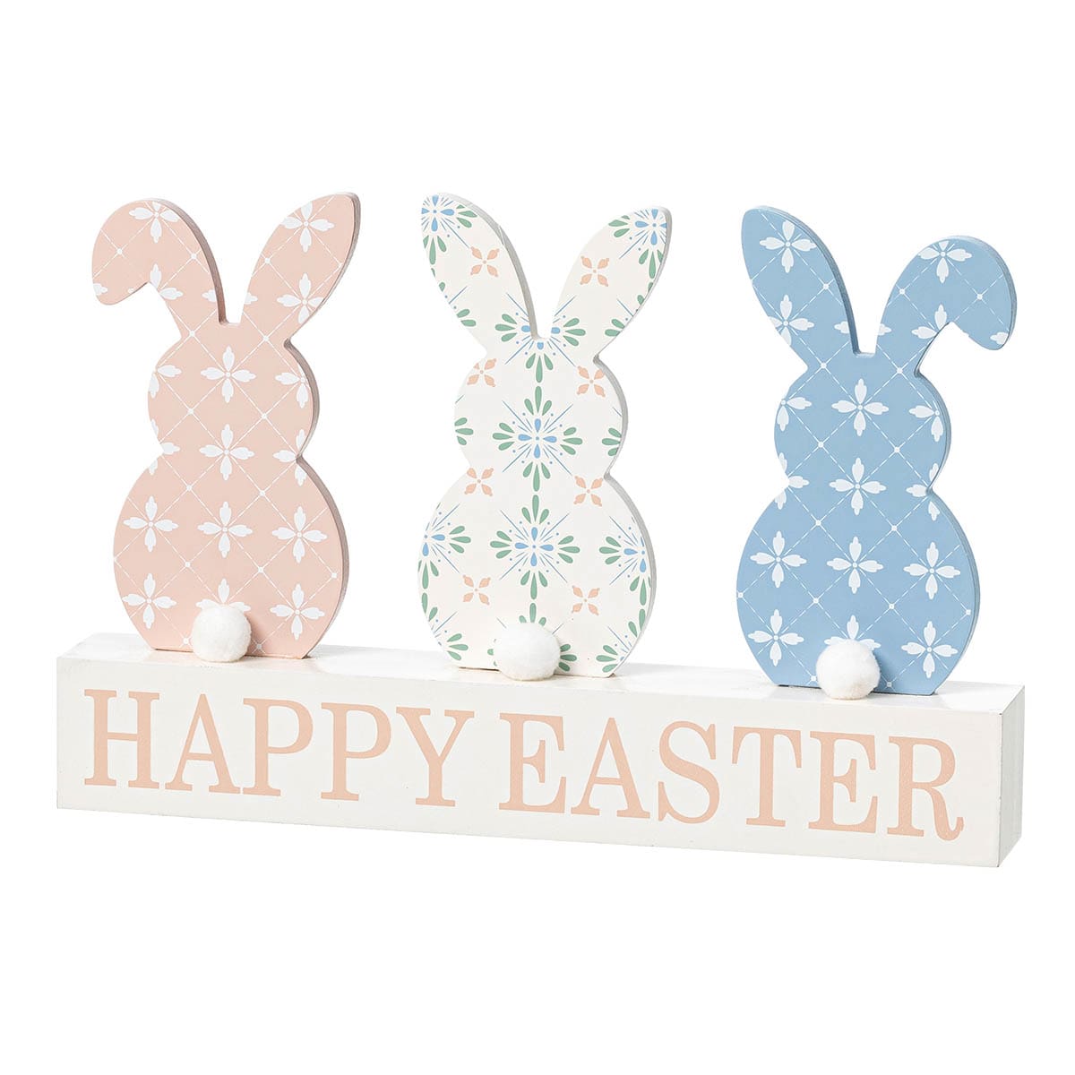 Providence Happy Easter Bunnies Wooden Table Sign, | At Home