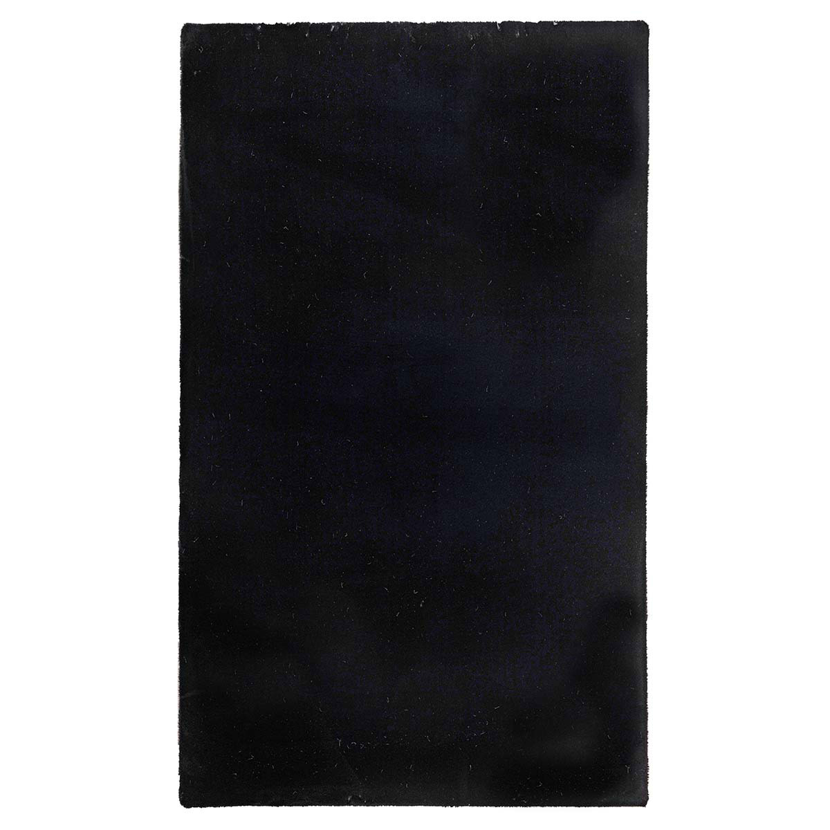 Black Faux Rabbit Fur Rug, 27x45 | At Home