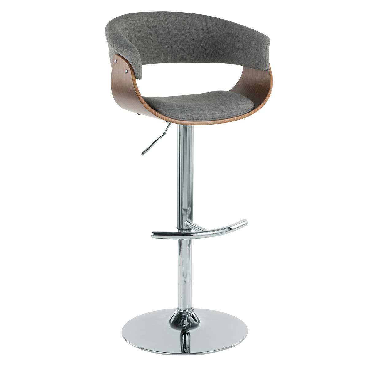 Crosby St. Vintage Mod Adjustable Barstool Grey Adjustable Barstool At Home