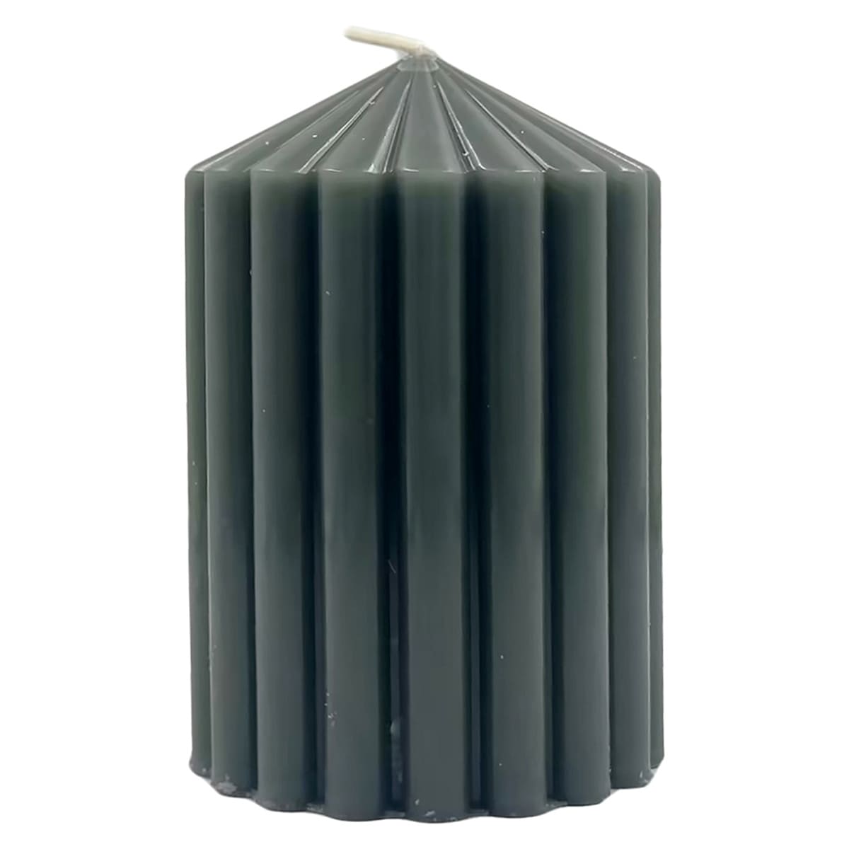 Found & Fable Emerald Pillar Candle, 3x4