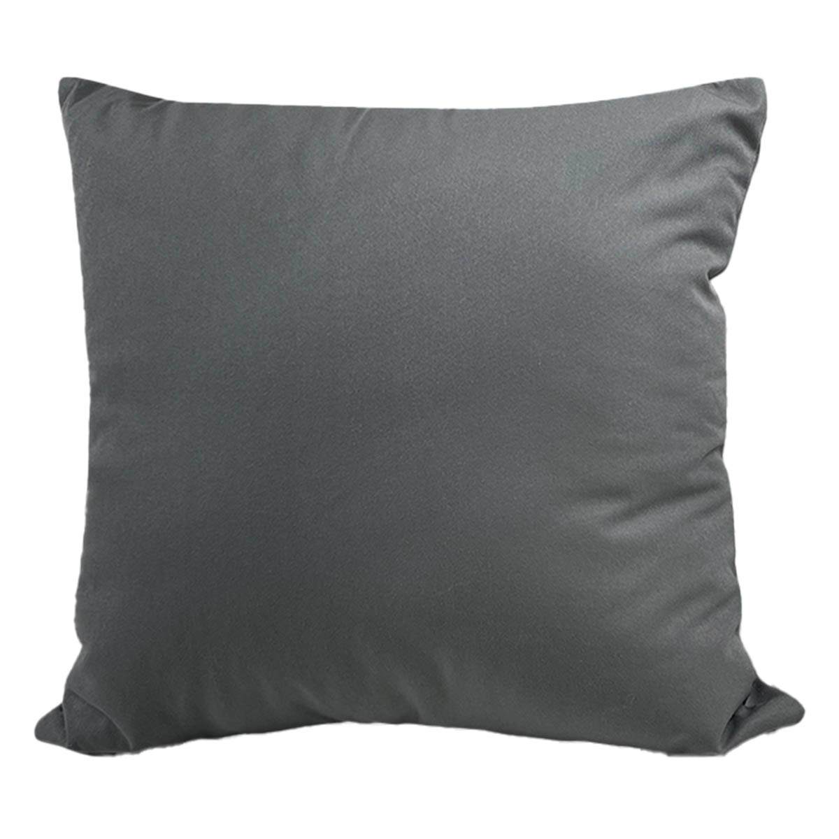 Grey Throw Pillow, 18"