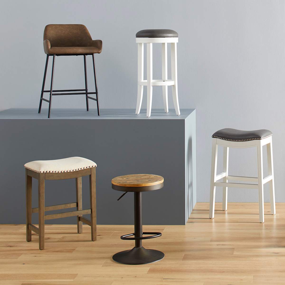 Honeybloom Destin Counter Stool Brown | Brown Counter Stool | At Home