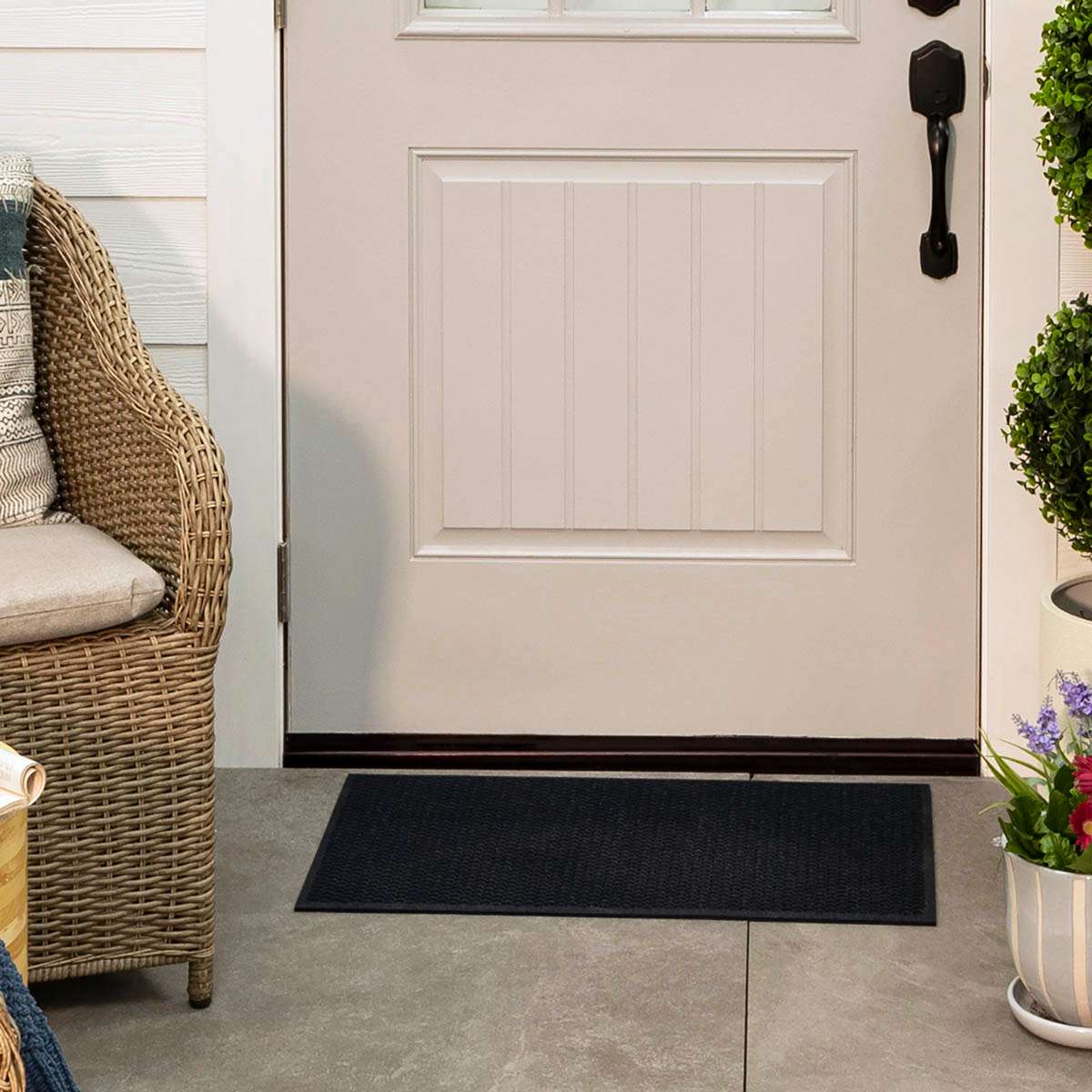 Black Honeycomb Matrix Doormat, 18x30 | At Home