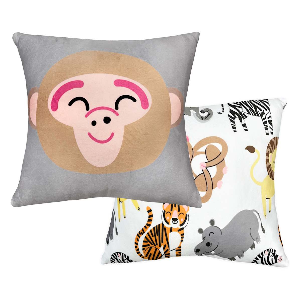Tiny Dreamers 2 Pack Monkey Zoo Throw Pillows 14