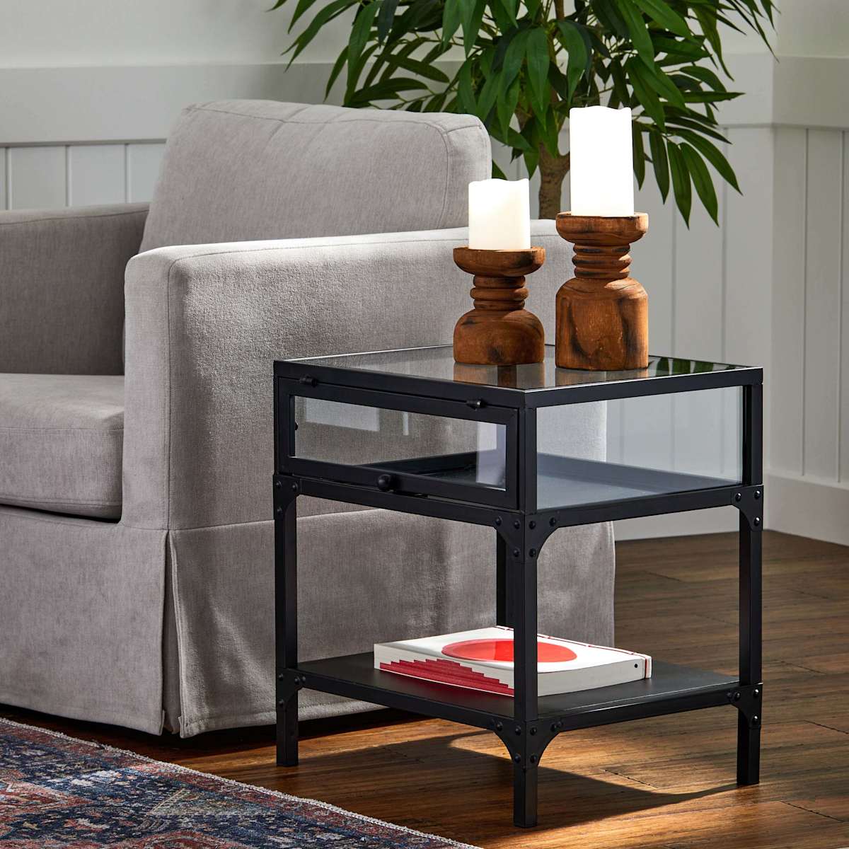 Hadley end table with storage store