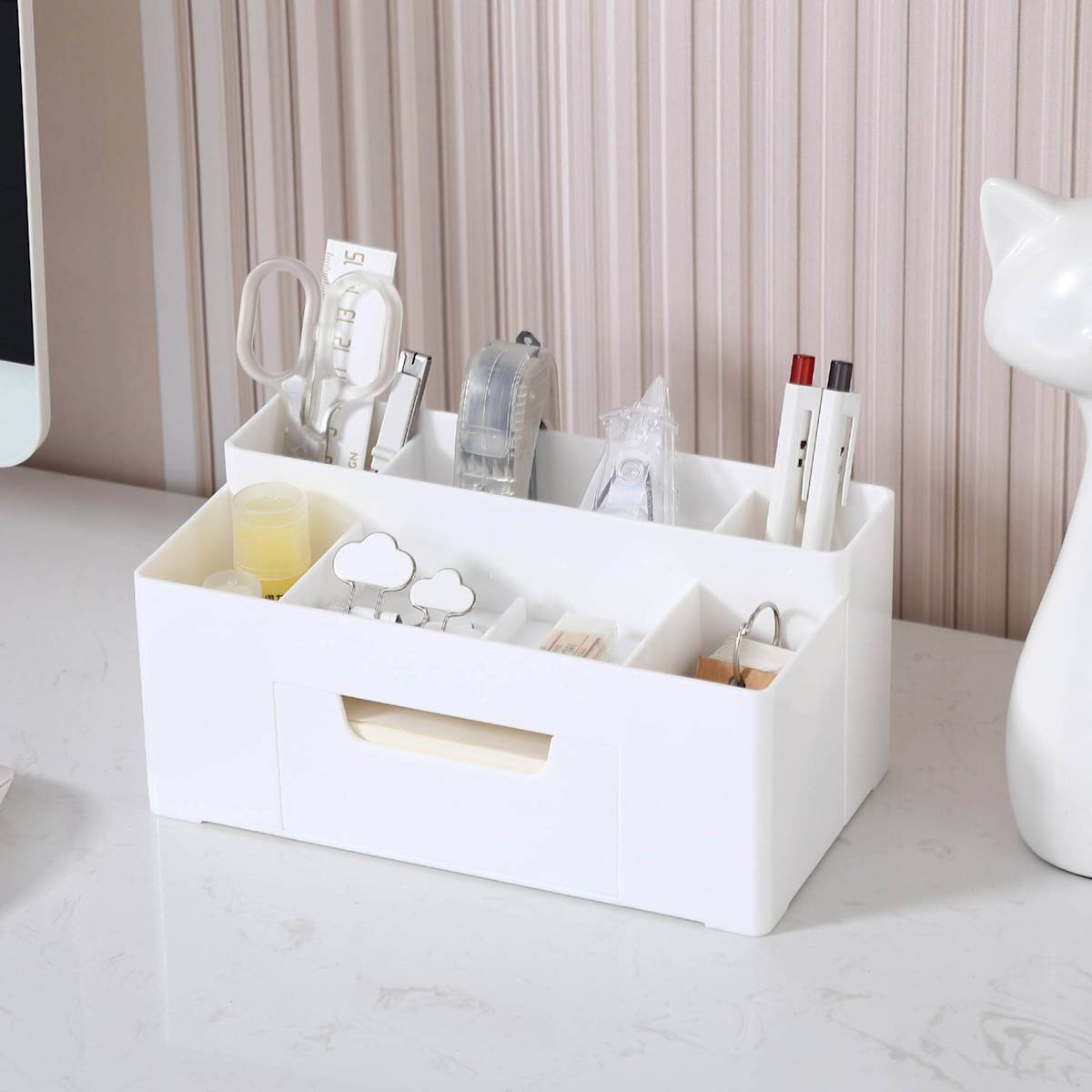 Desktop Organizer, White