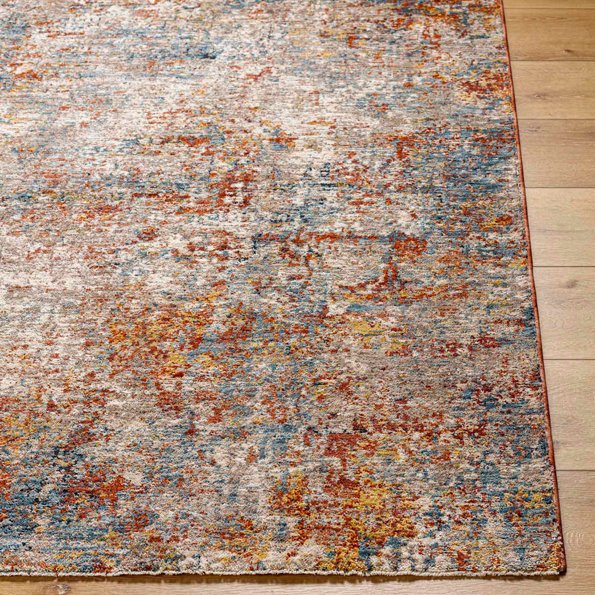 Mirabel Scarlet Abstract Area Rug | At Home