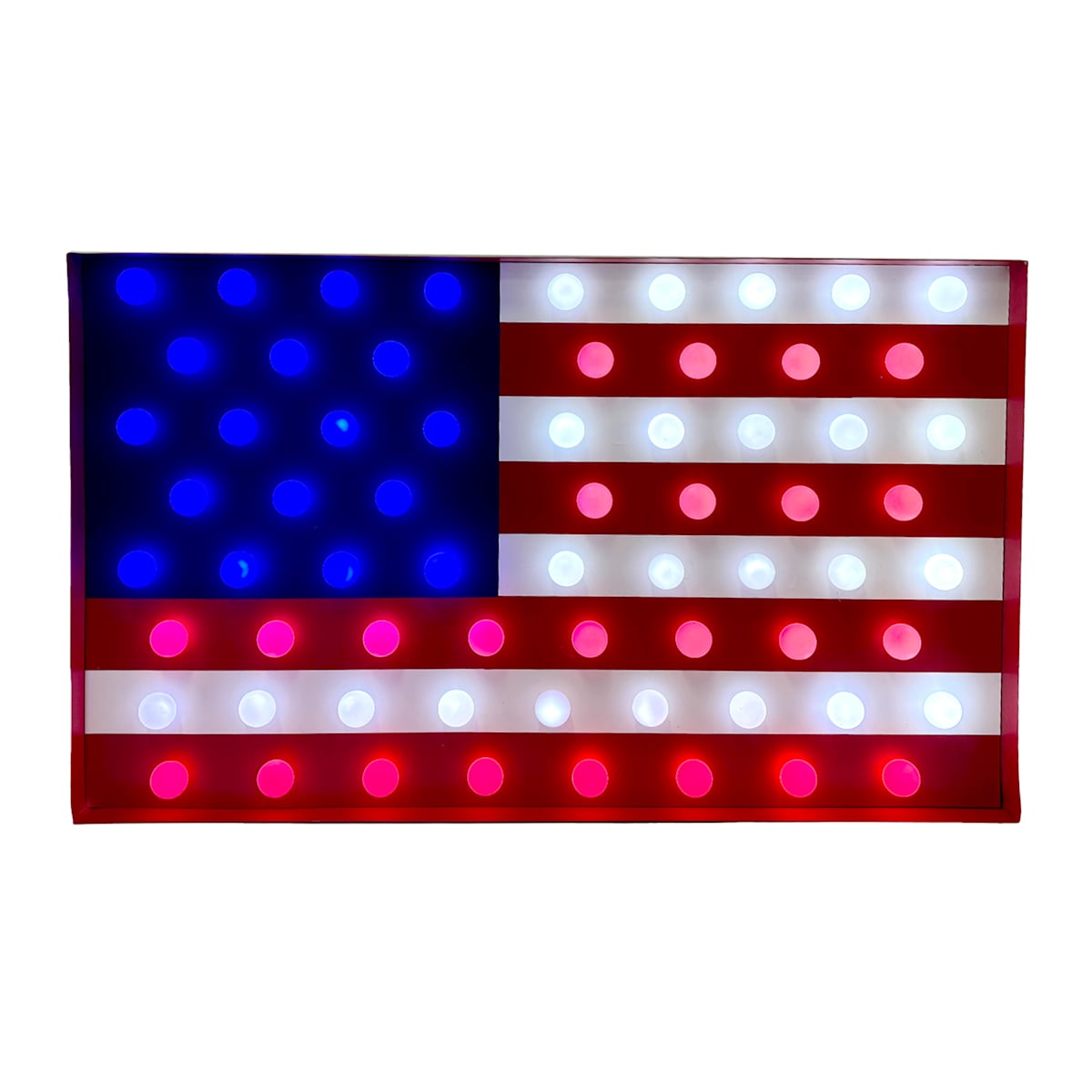 Homespun Patriotic LED Flag, 24" | At Home