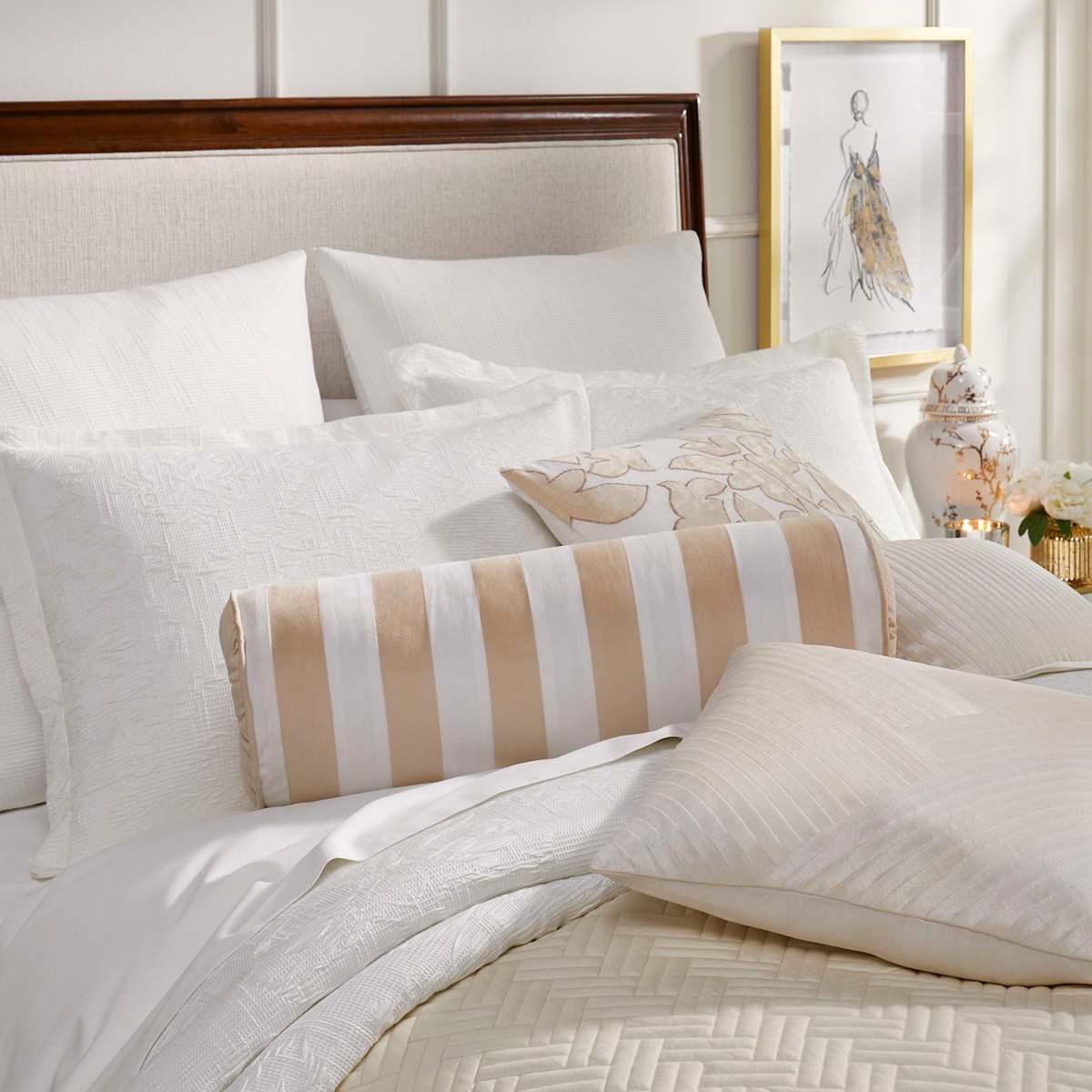 Gold Decal Ceramic Jar, 14"