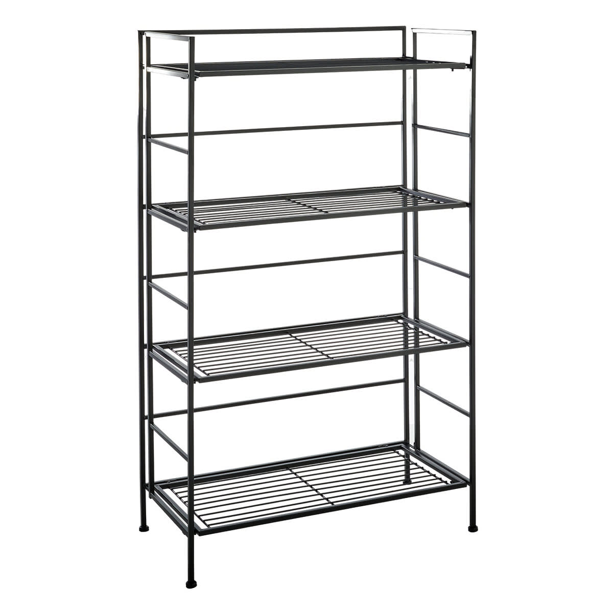 4-Tier Metal Folding Rack with Wire Shelves | At Home