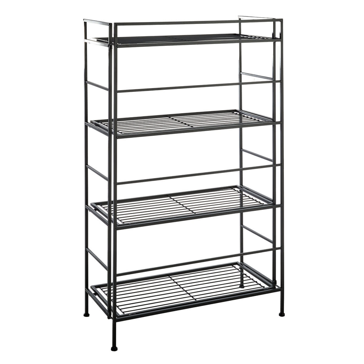 4-Tier Metal Folding Rack with Wire Shelves | At Home