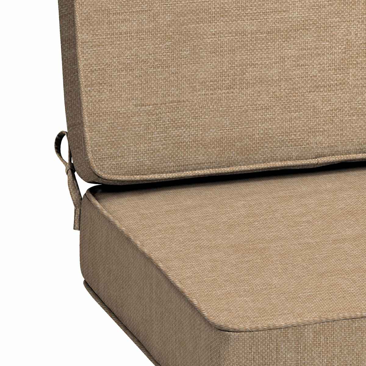 2-Piece Neutral Tempo Grain Premium Outdoor Deep Seat Cushion