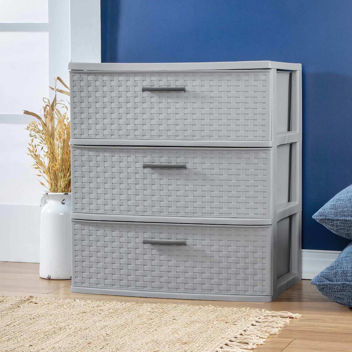 3-Drawer Sterilite Wide Weave Tower
