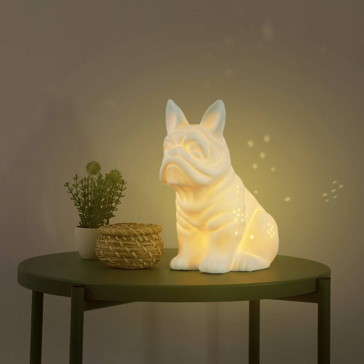 Frenchie Dog LED Ceramic Light