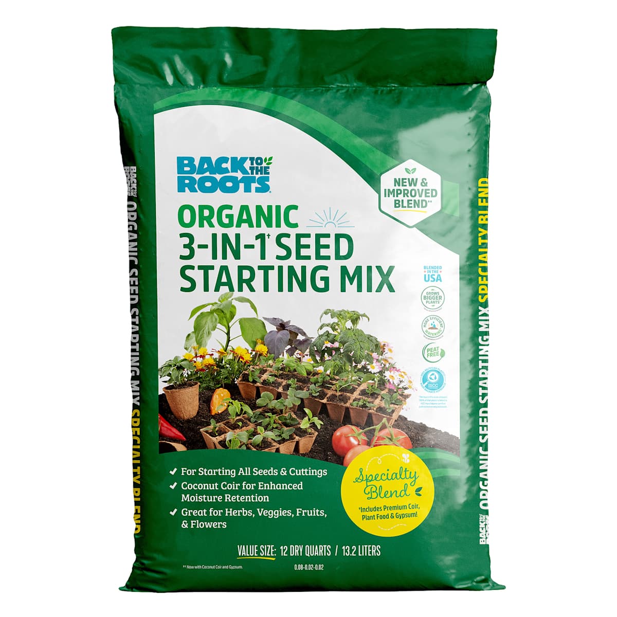 Back to Roots Organic 3-In-1Seed Starting Mix, 12qt | At Home